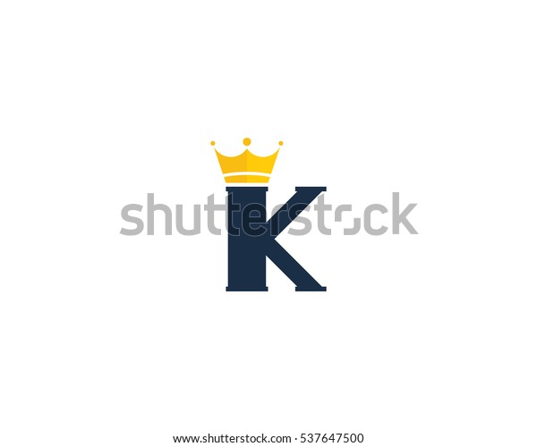 Letter K King Logo Design Template : image vectorielle de stock (libre ...