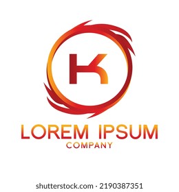 Letter K Line Logo Designcreative Minimal Stock Vector (Royalty Free ...