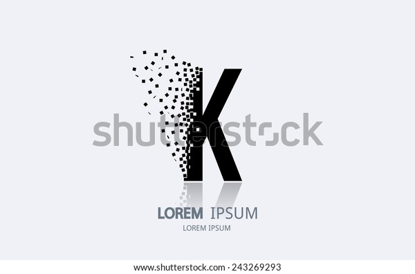 Letter K logo. Alphabet logotype vector design.
