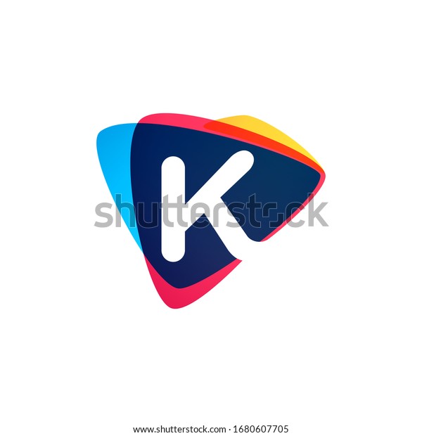 Letter K Logo Dynamic Triangle Intersection Stock Vector (Royalty Free ...