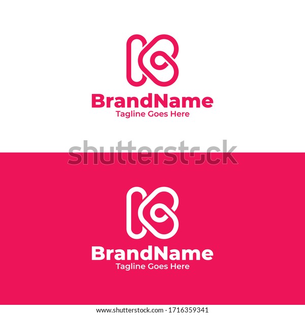 Letter K Love Logo Vector Eps Stock Vector (Royalty Free) 1716359341 ...