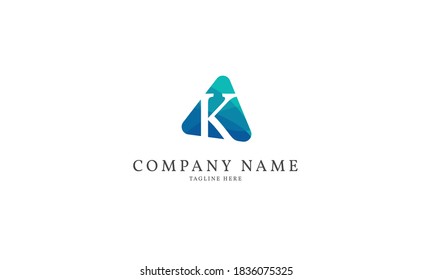 Letter K Modern Triangle Logo Template Stock Vector (Royalty Free ...