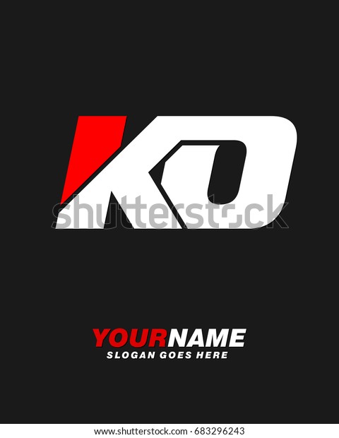 Letter K O Logo Template Vector Stock Vector (Royalty Free) 683296243 ...