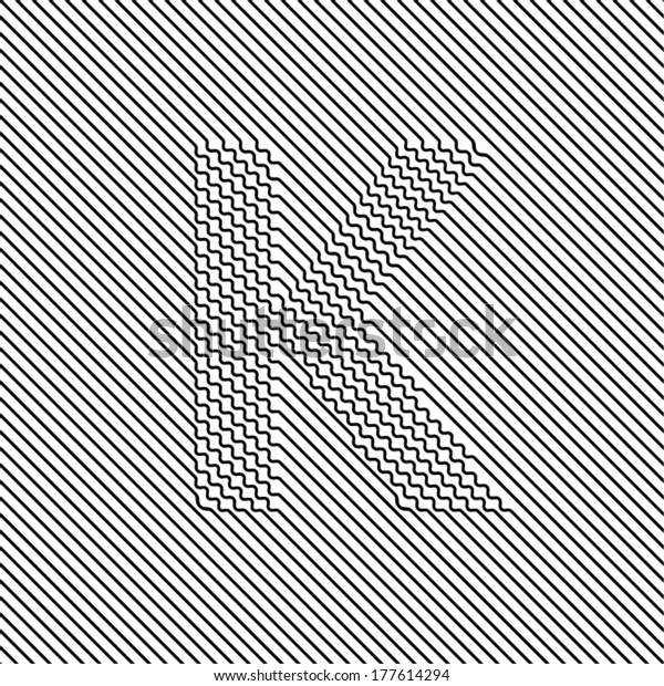 Letter K Optical Illusion Alphabet: เวกเตอร์สต็อก (ปลอดค่าลิขสิทธิ์ ...
