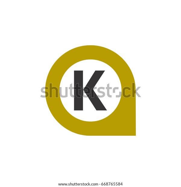 Letter K Pin Location Logo Stock Vector (Royalty Free) 668765584 ...