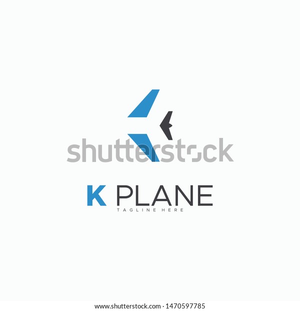 Letter K K Plane Logo Design Stock Vector (Royalty Free) 1470597785