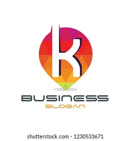 Letter K Point Logo Stock Vector (Royalty Free) 1230533671 | Shutterstock