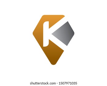 Letter K Point Logo Symbol Template: vector de stock (libre de regalías ...