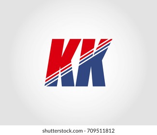 Letter K K Red Blue Combination Stock Vector (Royalty Free) 709511812 ...