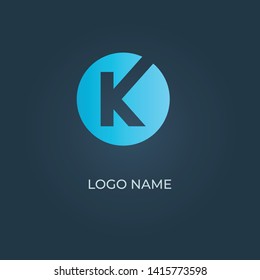 Letter K Round Shape On Isolated Stock Vector (Royalty Free) 1415773598 ...