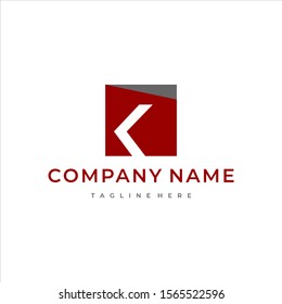 Letter K Square Logo Design Modern Stock Vector (Royalty Free ...