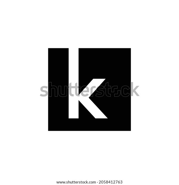 Letter K Square Logo Design Stock Vector (Royalty Free) 2058412763