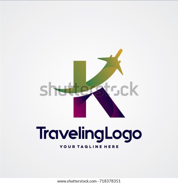 Letter K Travel Logo Template Design Stock Vector (Royalty Free ...