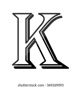Letter K Bold Times New Roman Stock Illustration 1931824898 | Shutterstock