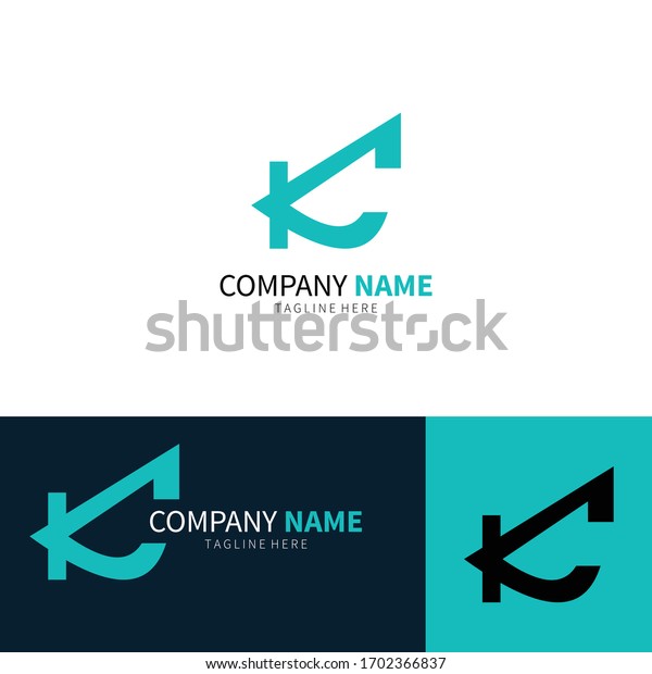 Letter Kc Logo Design Template Elementes Stock Vector (Royalty Free ...