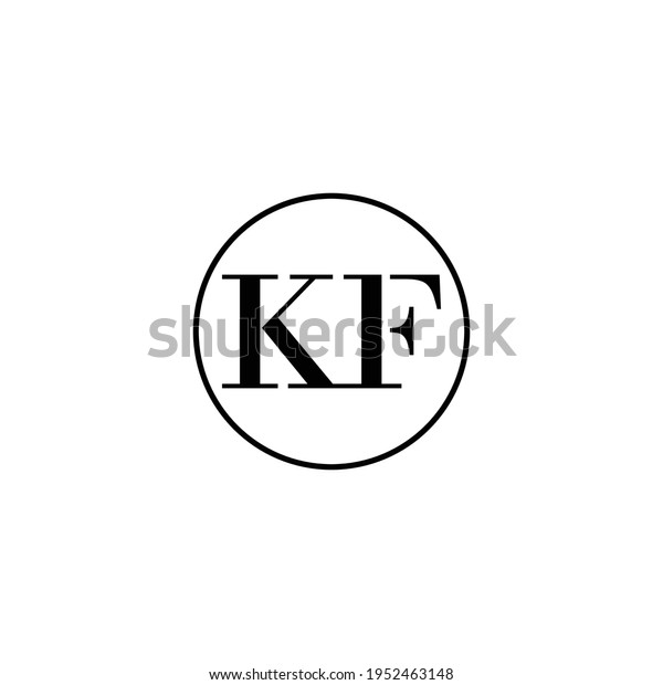 Letter Kf Initial Monogram Logo Design Stock Vector (Royalty Free ...