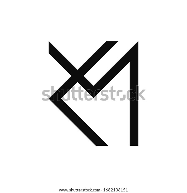 Letter Km Initial Logo Template Stock Vector (Royalty Free) 1682106151 ...