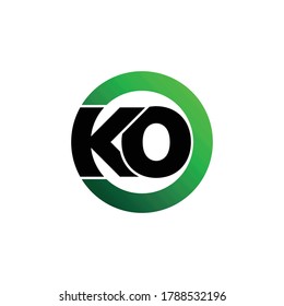Letter Ko Circle Logo Design Vector: เวกเตอร์สต็อก (ปลอดค่าลิขสิทธิ์ ...