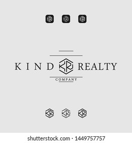 Letter Kr Company Monogram Logo Design Stock Vector (Royalty Free ...