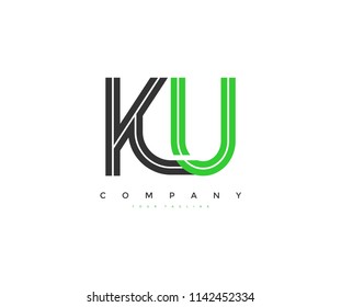 Letter Ku Initial Linked Modern Line Stock Vector (Royalty Free ...