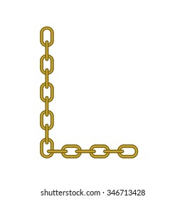 Letter L Alphabet Chain Set Yellow Stock Vector (Royalty Free ...