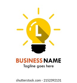 Letter L Bulb Logo Template Illustration Stock Vector (Royalty Free ...