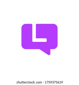 Letter L Chat Logo Design Stock Vector (Royalty Free) 1759375619