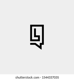 Letter L Chat Logo Template Vector Stock Vector (Royalty Free ...