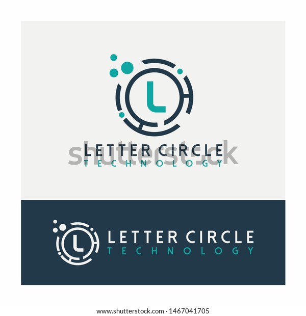 Letter L Circle Technology Logo Design Stock Vector (Royalty Free ...