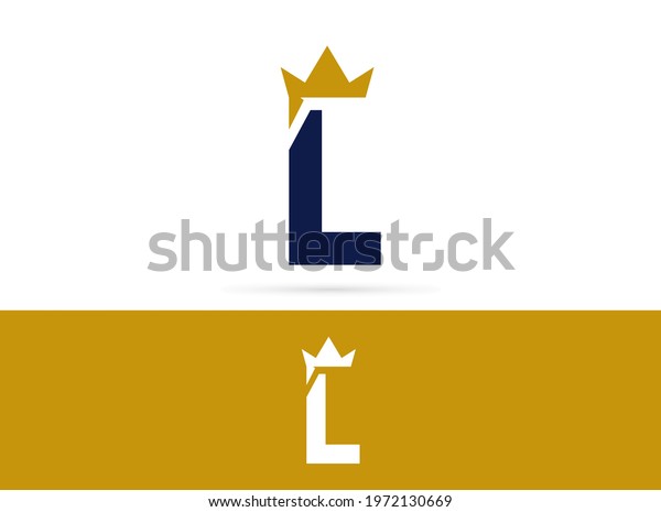 Letter L Crown Logo Design Vector: เวกเตอร์สต็อก (ปลอดค่าลิขสิทธิ์ ...
