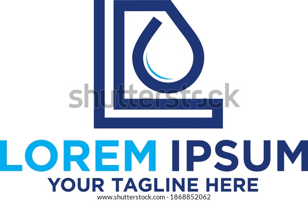 Letter L Drop Water Logo Stock Vector (Royalty Free) 1868852062 ...