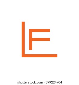 Letter L F Monogram Logo Orange Stock Vector (Royalty Free) 399224704 ...