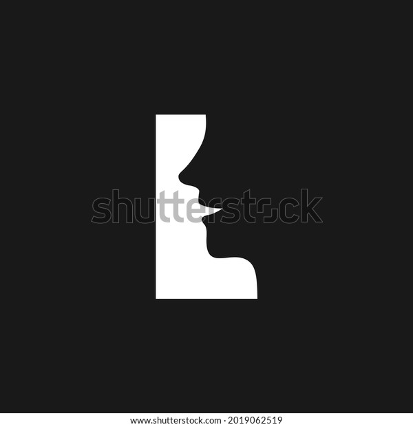 Letter L Face Logo Design Stock Vector (Royalty Free) 2019062519 ...