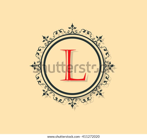 Letter L Floral Monogram Stock Vector (Royalty Free) 411272020 ...