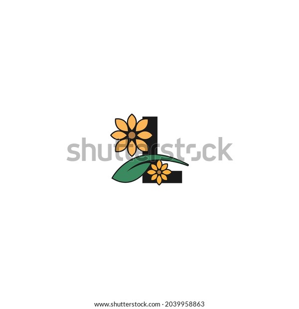 Letter L Flower Icon Logo Design Stock Vector (Royalty Free) 2039958863 ...