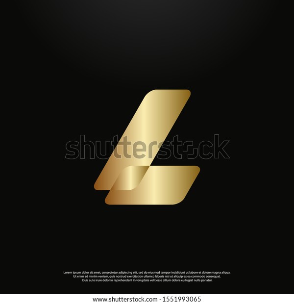 Letter L Gold Logo Icon Monogram Stock Vector (Royalty Free) 1551993065 ...
