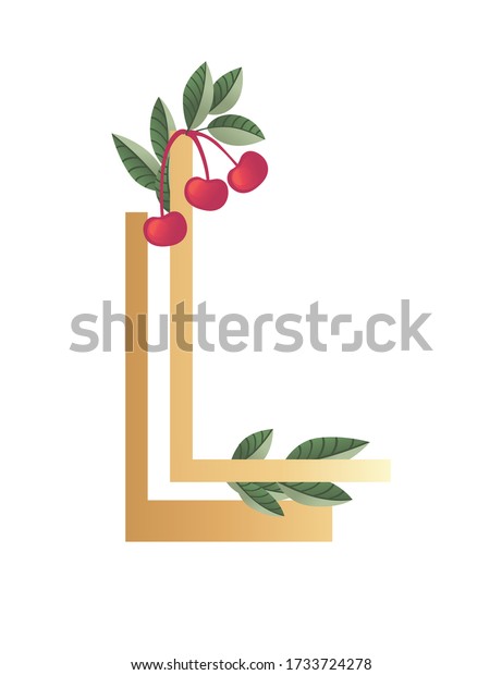 Letter L Gradient Style Beige Color Stock Vector (Royalty Free ...