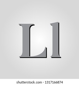 Letter L Grey Stock Vector (Royalty Free) 1317166874 | Shutterstock