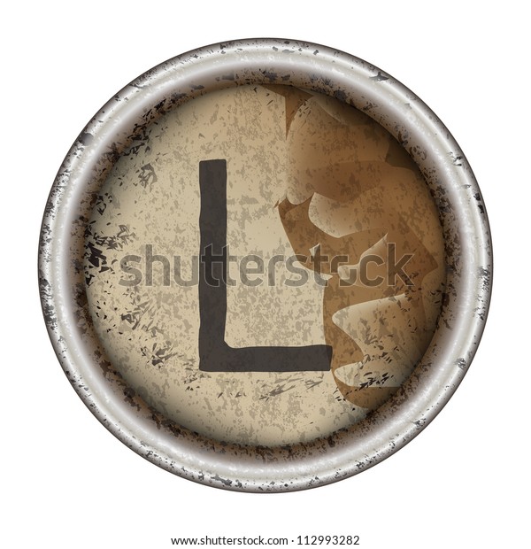 Letter L Grunge Typewriter Key Stock Vector (Royalty Free) 112993282 ...