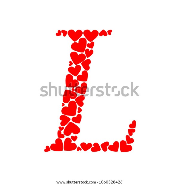 Letter L Heart Stock Vector (Royalty Free) 1060328426 | Shutterstock