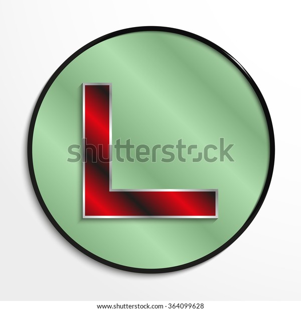 Letter "L" of the Latin alphabet. Vector illustration.