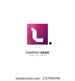 Letter L Logo Inside Square Origami Stock Vector (Royalty Free ...