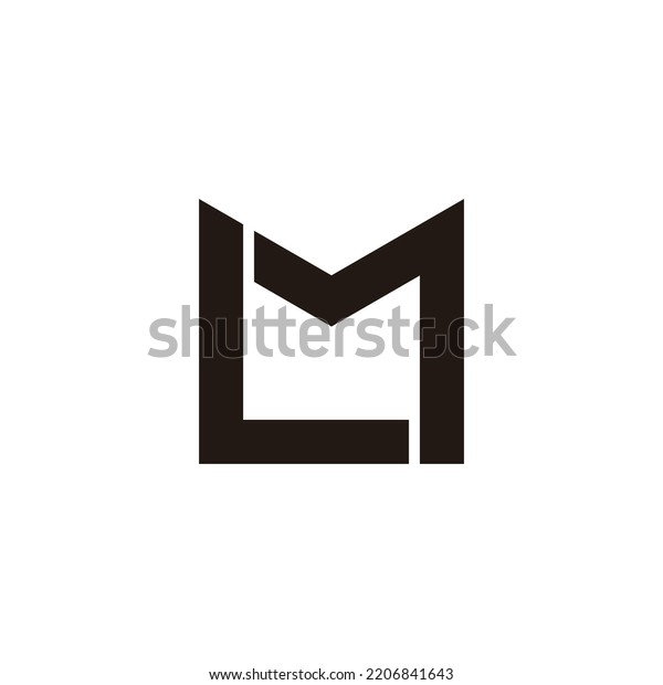 Letter L M Combination Geometric Symbol Stock Vector (Royalty Free ...