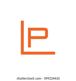 Letter L P Monogram Logo Orange Stock Vector (Royalty Free) 399224410 ...