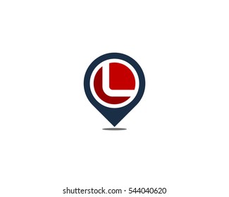 Letter L Pin Point Logo Design Stock Vector (Royalty Free) 544040620 ...