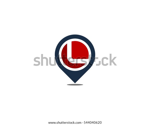 Letter L Pin Point Logo Design Stock Vector (Royalty Free) 544040620 ...