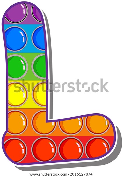 Letter L Rainbow Colored Letters Form Stock Vector (Royalty Free ...