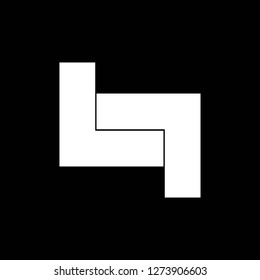 Letter L Shape Icon White Logo Stock Vector (Royalty Free) 1273906603 ...