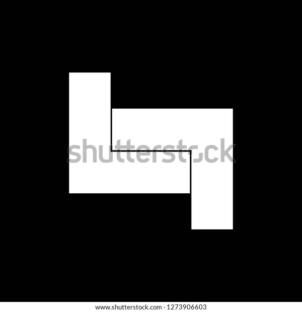Letter L Shape Icon White Logo Stock Vector (Royalty Free) 1273906603 ...
