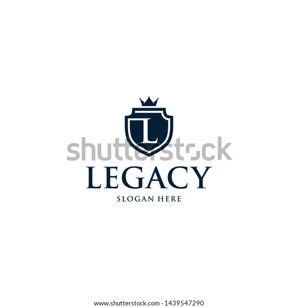 Letter L Shield Badge Logo Vector Stock Vector (Royalty Free ...